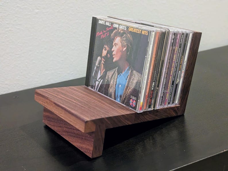 Tabletop CD Holder: Artistic Music Rack, Audiophile Media Storage ...