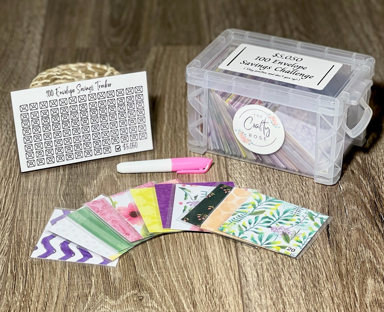 100 Envelope Challenge Box Cash Savings Kit. Money Savings - Etsy Canada