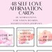Self Love Affirmation Cards Printable, Pink Mindfulness Cards, Manifest ...