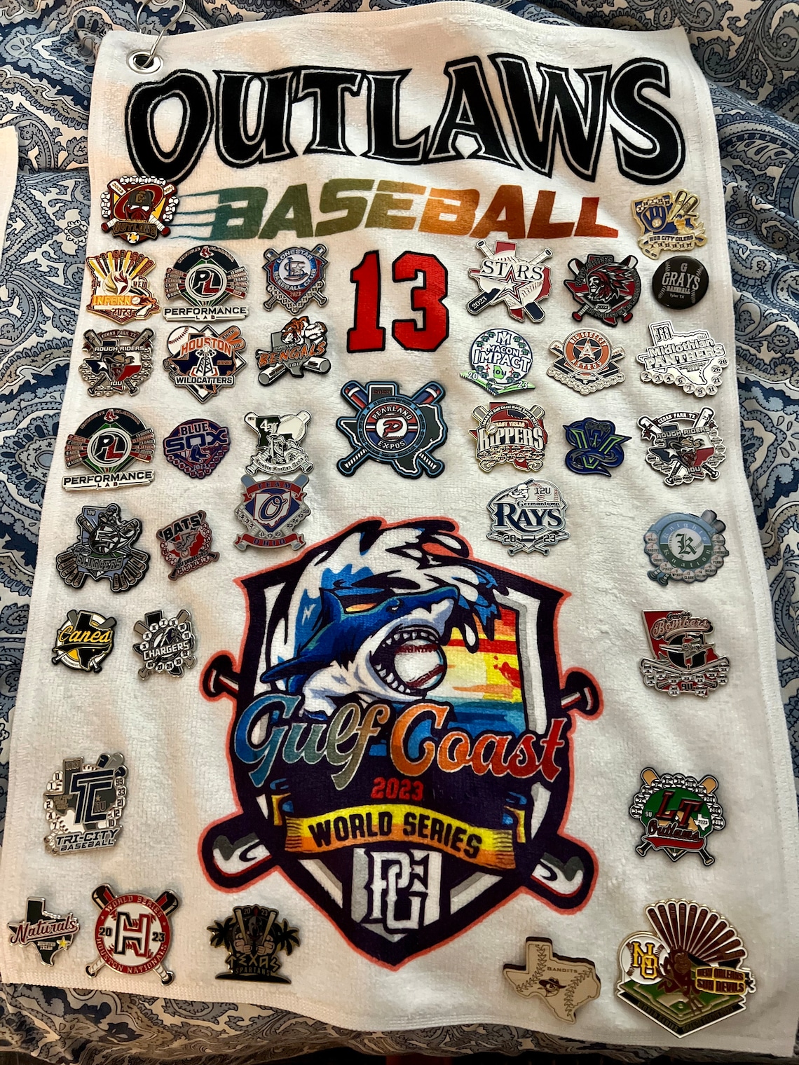 Custom Baseball Trading Pin Towel - Etsy