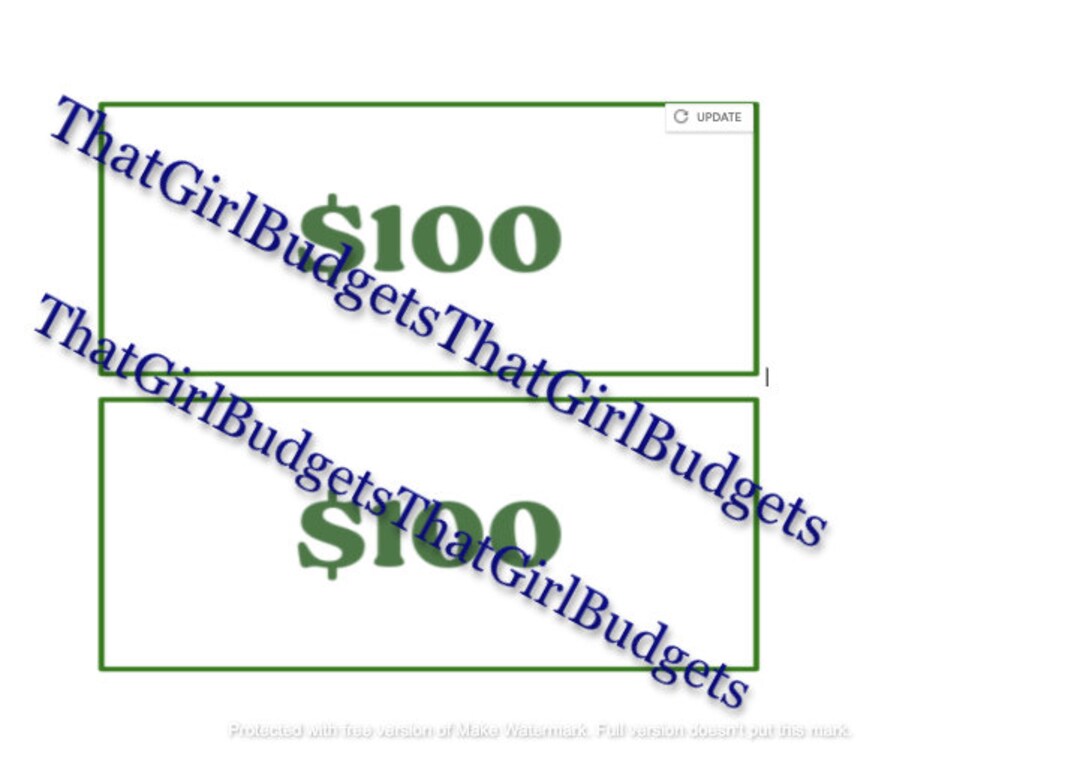 100 Dollar Printable Placeholder - Etsy