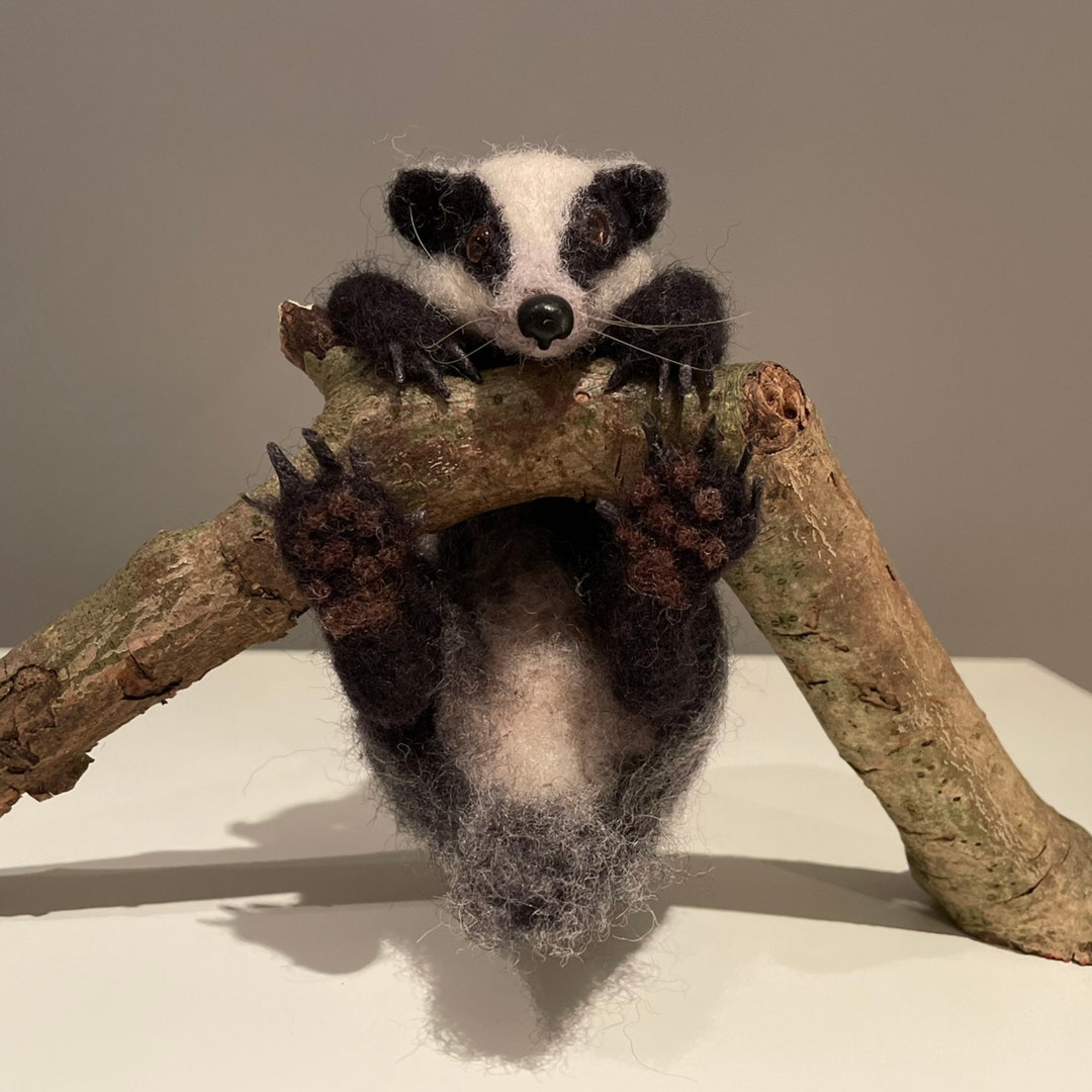 Made to Order Needle Felted Clambering Badger - Etsy