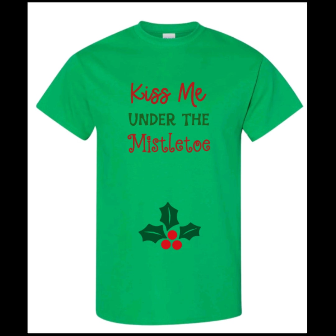 Kiss Me Under the Mistletoe T-shirt Naughty Adult Holiday - Etsy