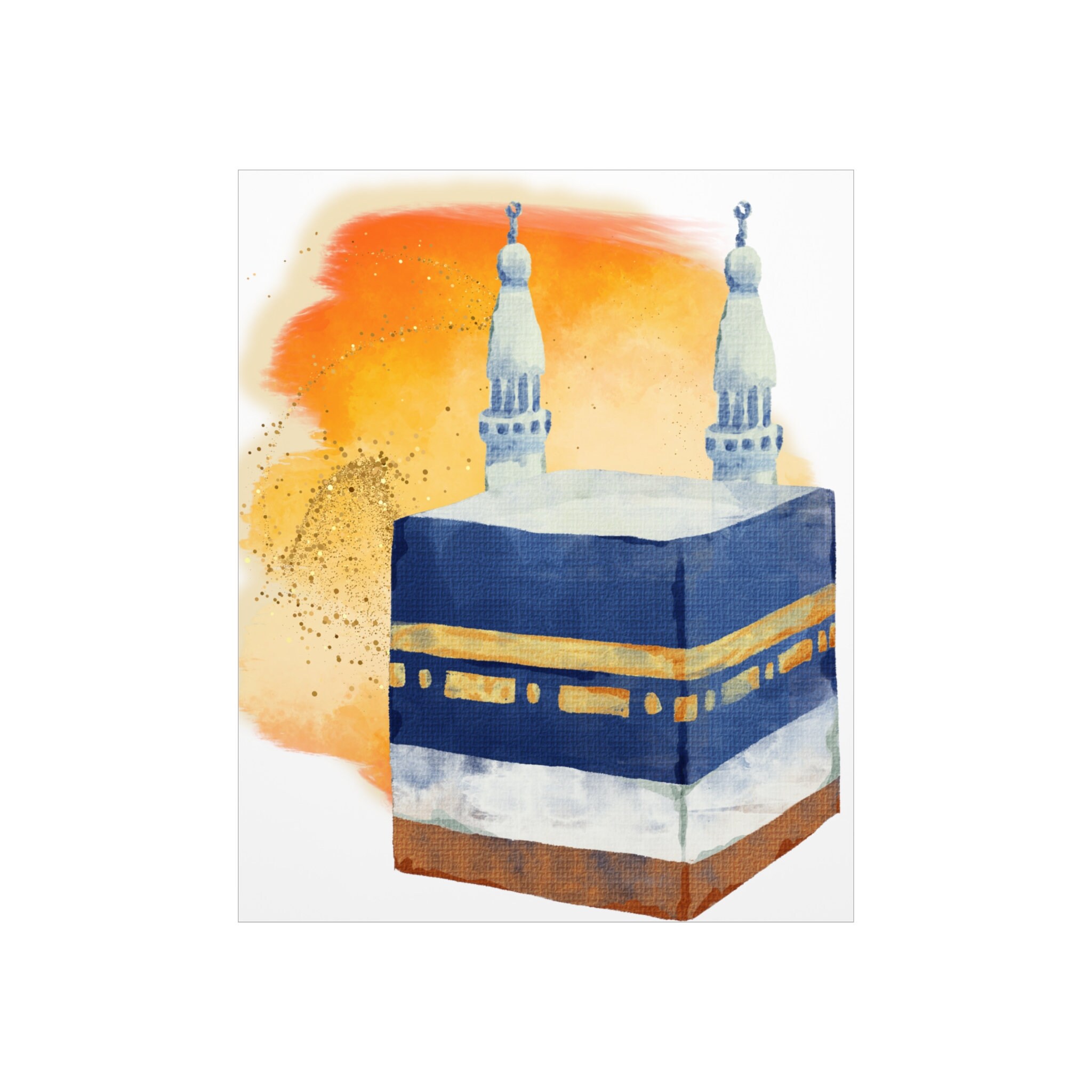 Golden Kaaba Print - Etsy