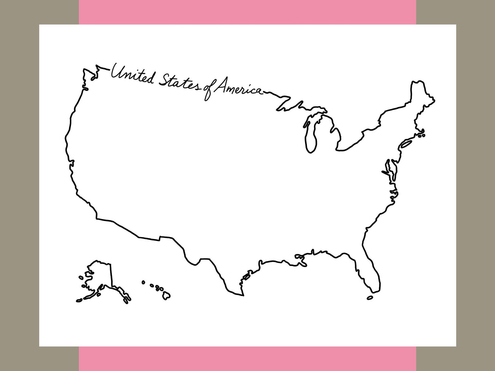 Wisconsin Coloring Page: State Map Activity, Symbols, and USA Geography ...
