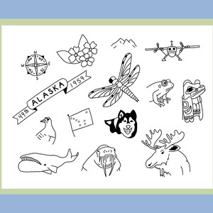 Alaska Coloring Page: State Map Activity, Symbols, and USA Geography ...