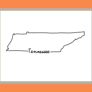 Tennessee Coloring Page Printable, State Map Packet, Travel Poster ...