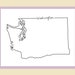 Washington Coloring Page Washington State Map Washington - Etsy