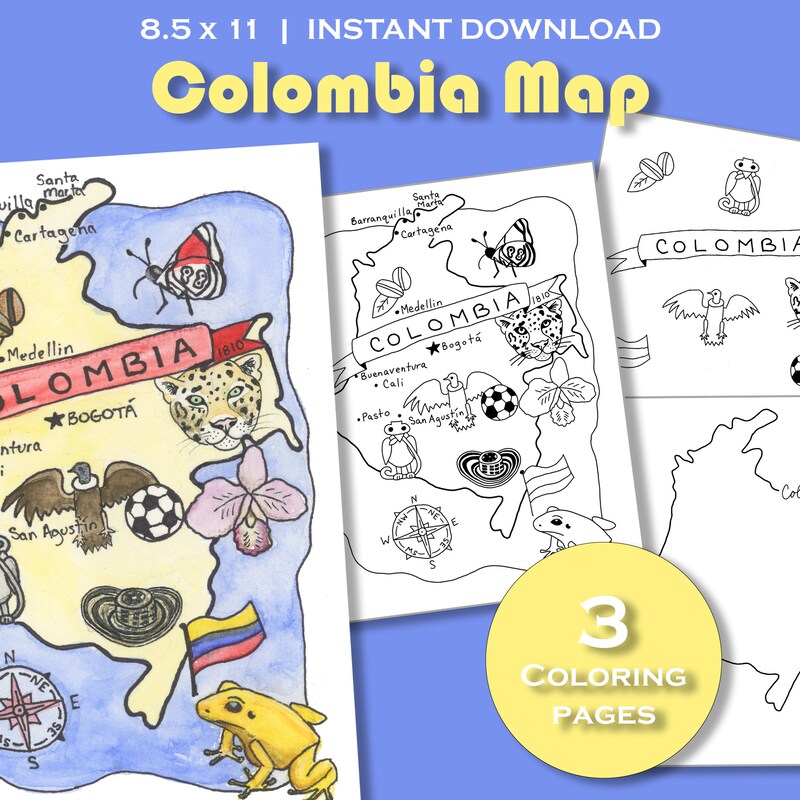 Colombia Poster - Etsy