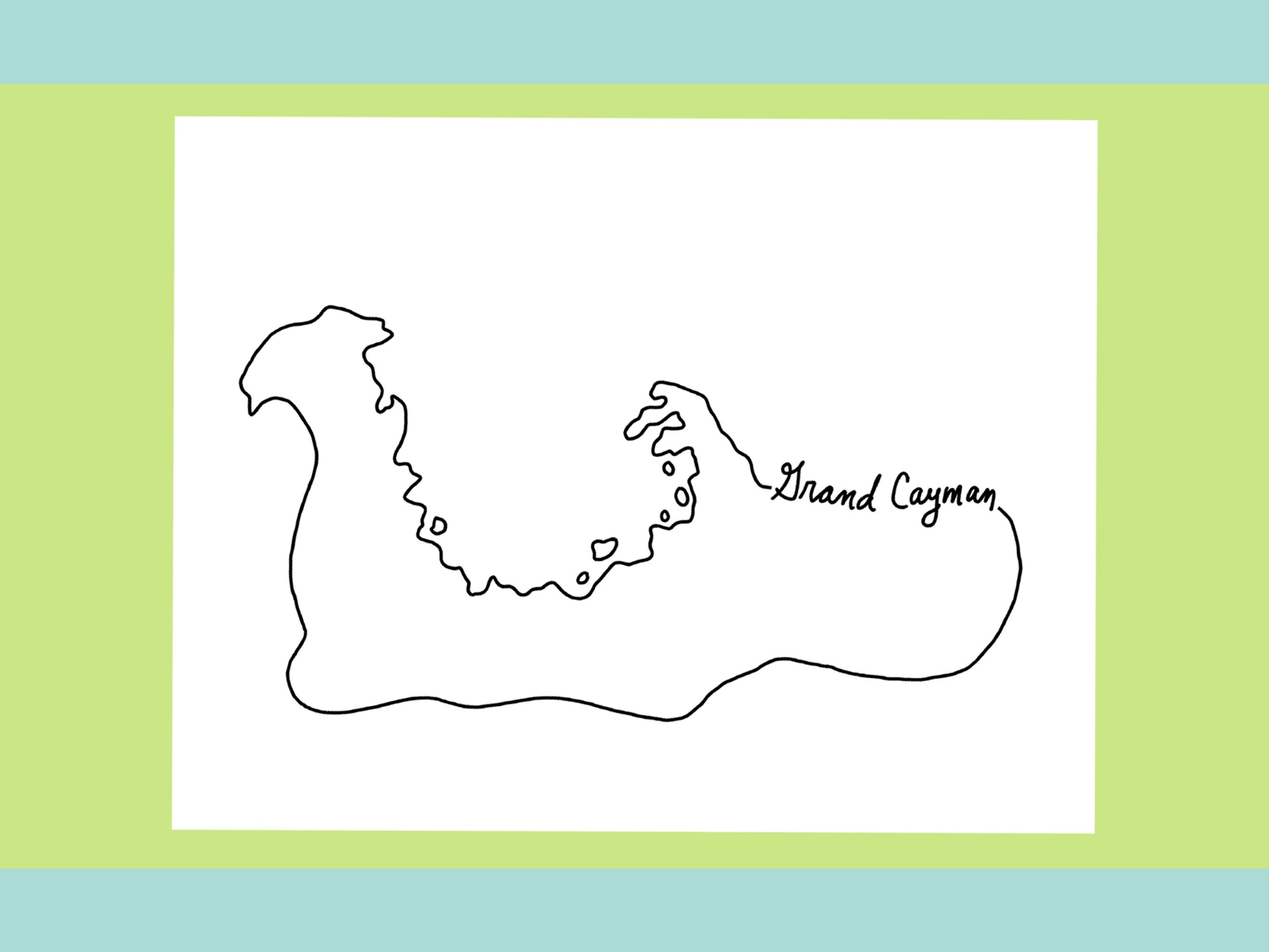 Grand Cayman Coloring Page: Map Activity, Symbols, and Caribbean ...