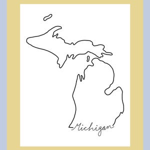 Michigan Coloring Page: State Map Activity, Symbols, and USA Geography ...