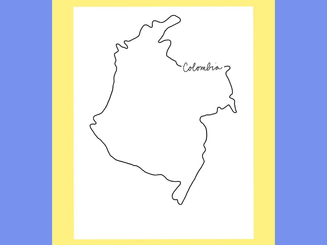 Colombia Coloring Page: Map Activity, Symbols, and South America ...