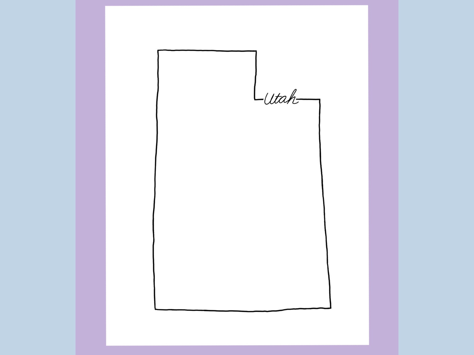 Utah Coloring Page: State Map Activity, Symbols, and USA Geography ...