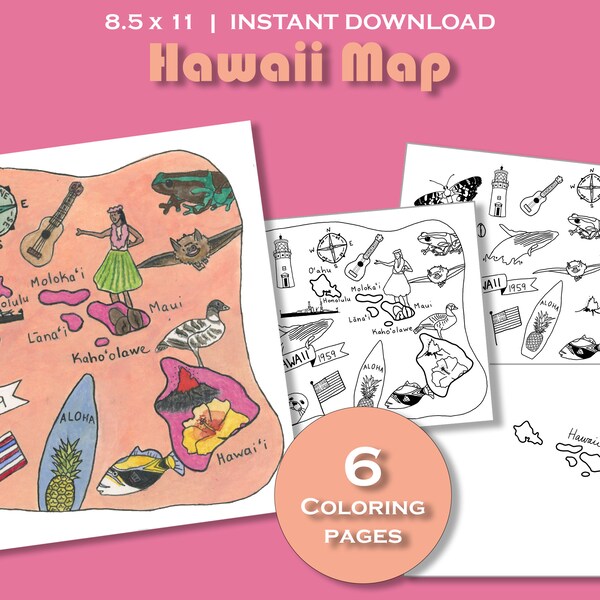 Travel Poster Hawaii - Etsy