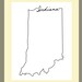 Indiana Coloring Page Printable, State Map Packet, Travel Poster Print ...