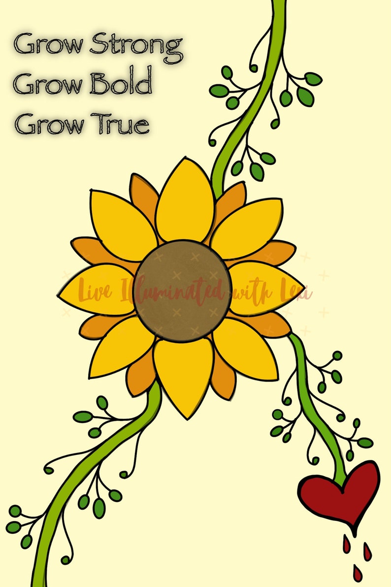 Grow Strong. Grow Bold. Grow True. - Art Print - Etsy