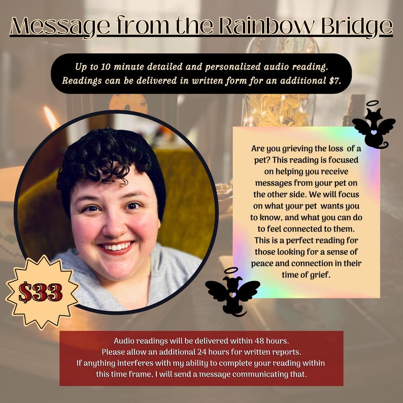 Message From the Rainbow Bridge - Same Day Tarot & Evidential Mediumship Reading - Etsy