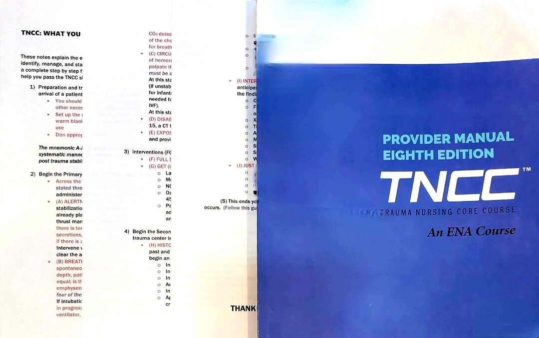 TNCC: What You Need to Know to Pass the Skills Check Off - Etsy