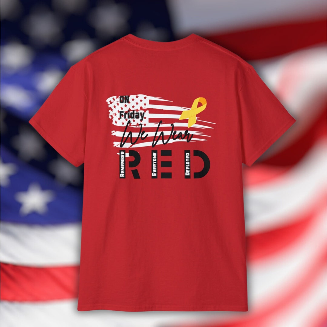 RED Friday Yellow Ribbon 2 Sided T-shirt - Etsy