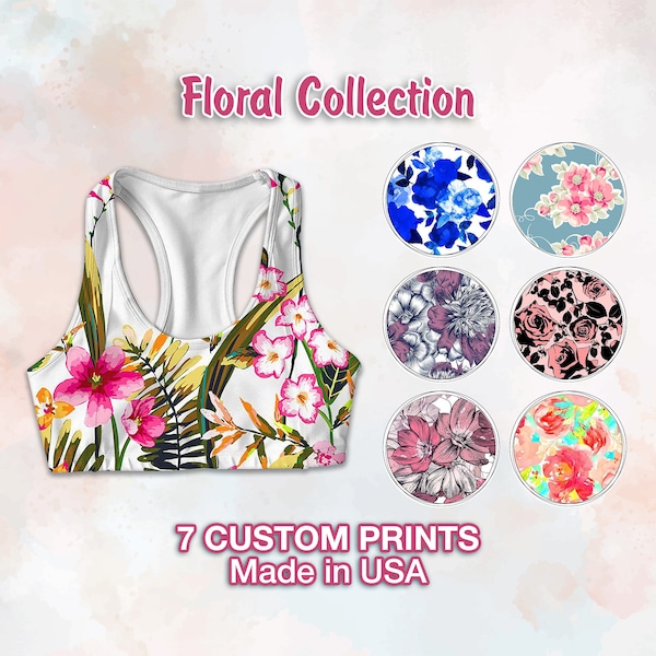 Floral Bra - Etsy