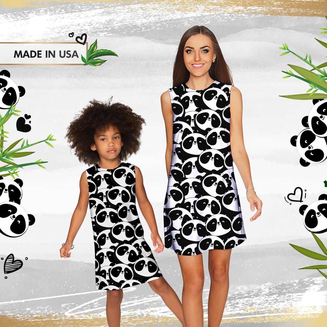 Mother Daughter Birthday Dress, Mommy and Me Panda Dresses, Beach ...