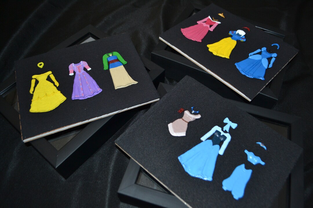 Disney Princess Set of 3 Shadow Box Decorative Shadow Box - Etsy