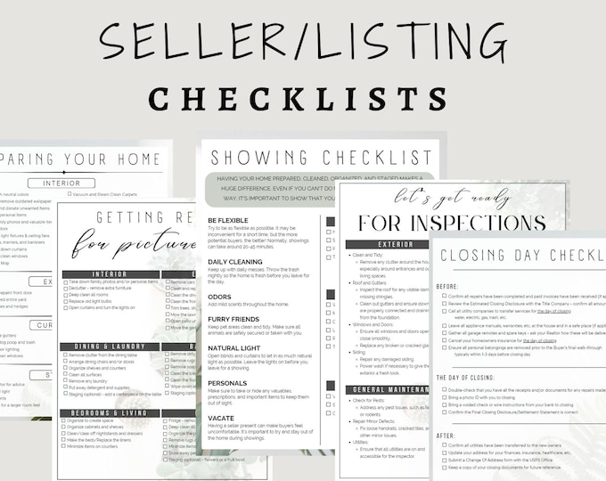 Seller's Checklist/realtor Marketing/canva/template/real Estate/realtor ...