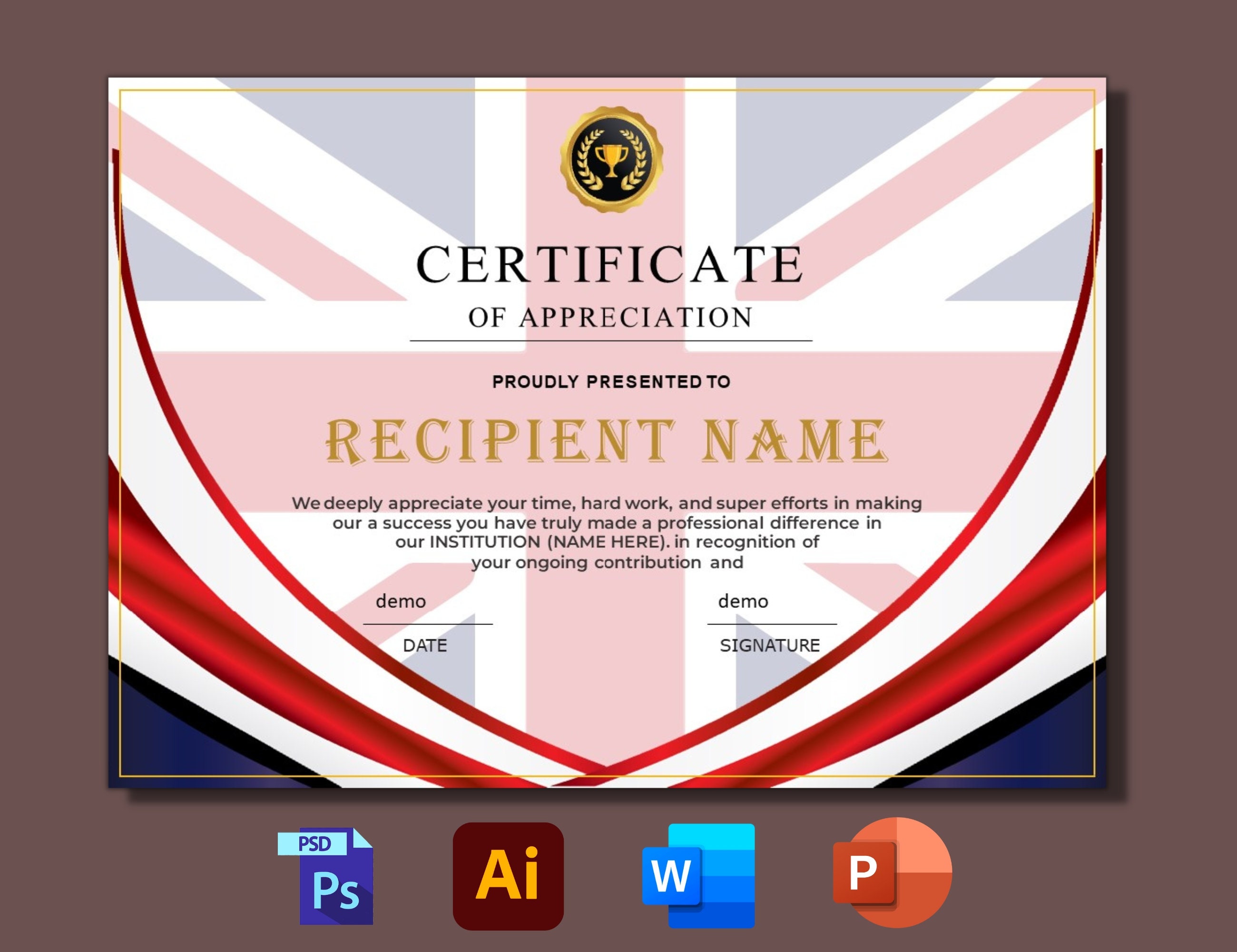 Certificate of Appreciation Template Certificate of Appointment ...