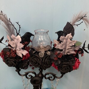 Gothic Raven Candelabra Centerpiece - Etsy