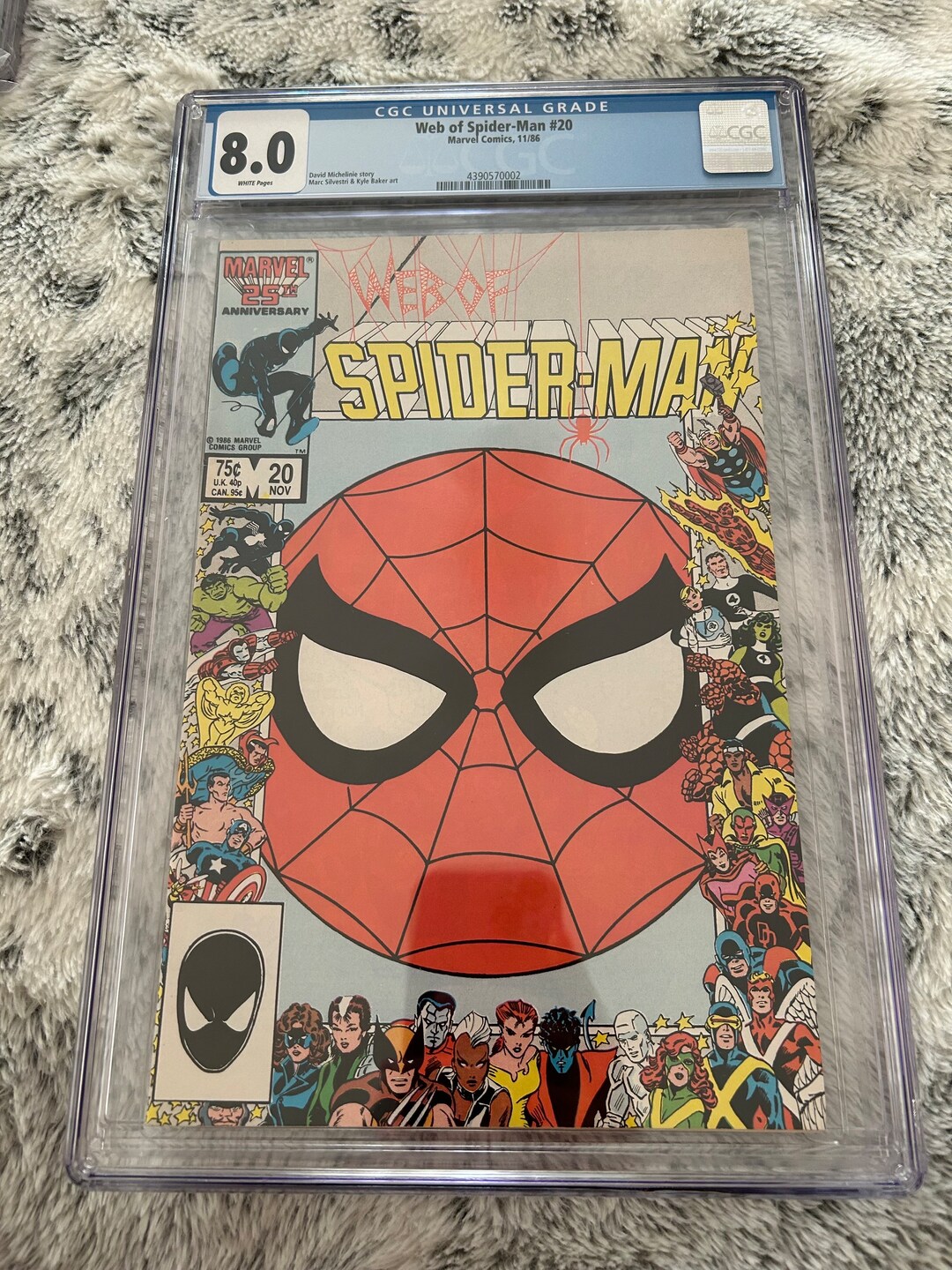 Web of Spider-man 20 CGC 8.0 marvel Comics 1986 White Pages - Etsy