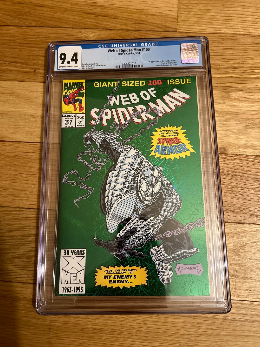 Web of Spider-man 100 CGC 9.4 1993 Newsstand 1st Nightwatch Spider-armor - Etsy