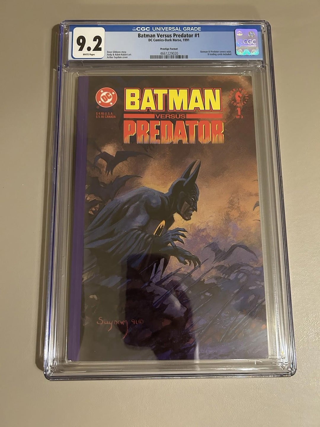 Batman Vs Predator #1 CGC 9.2 1991 Dc/dark Horse Prestige Format Batman ...