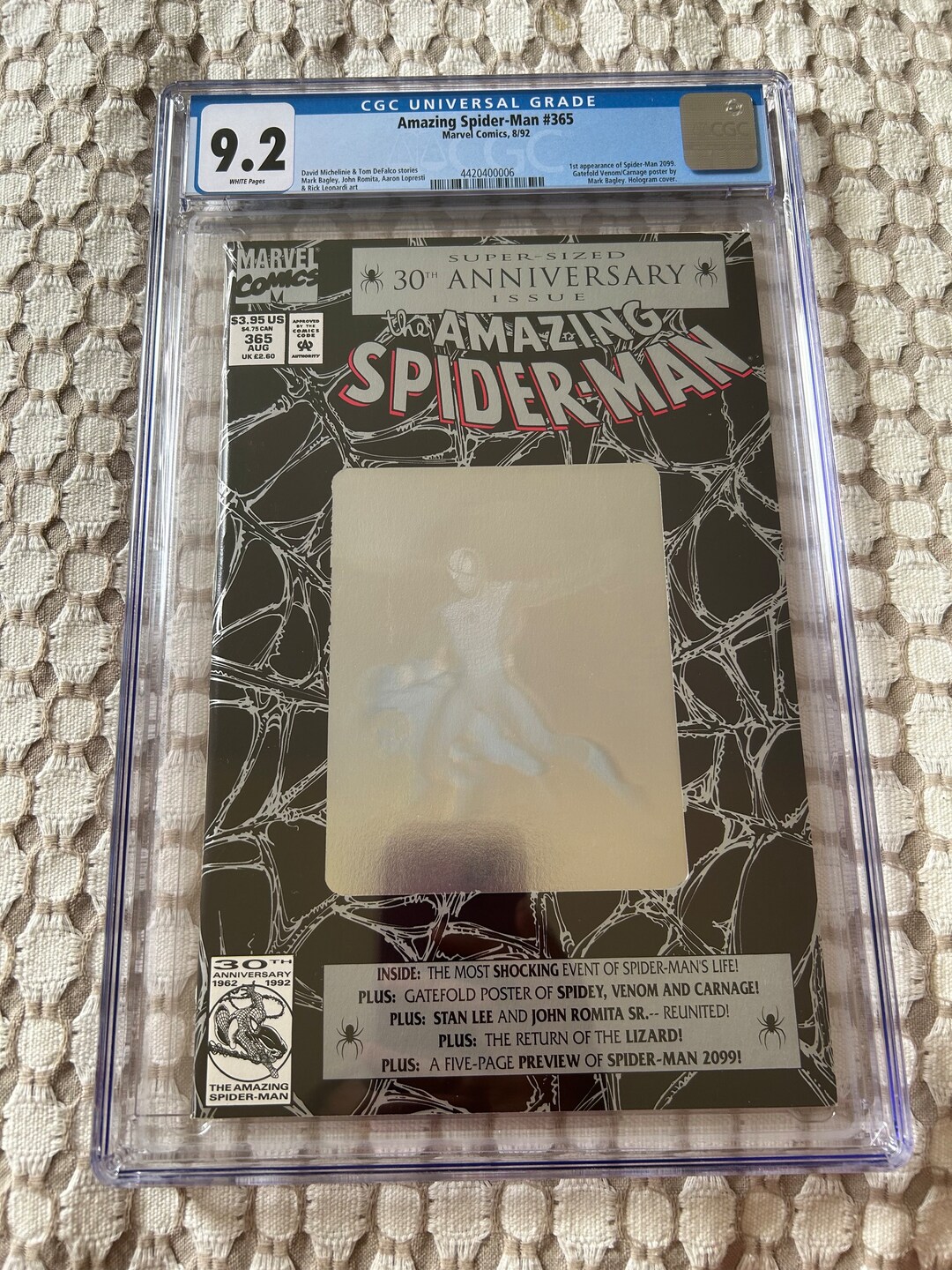 Amazing Spider-man 365 Marvel 8/92 CGC 9.2 White 1st Appearance Spider ...