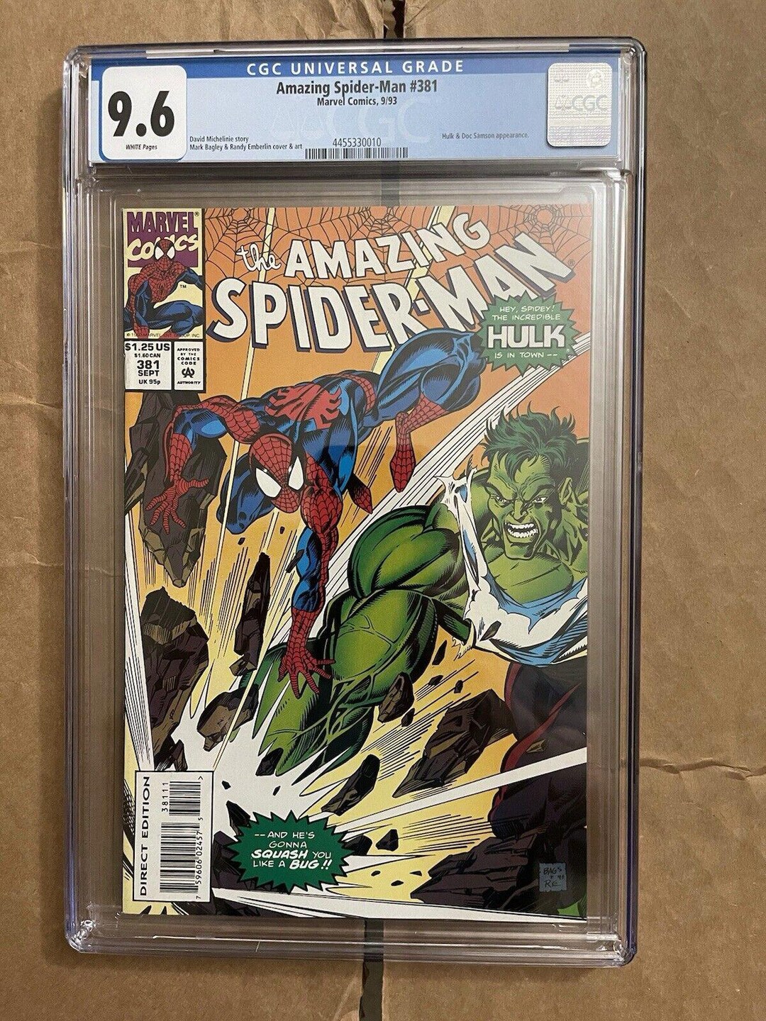 The Amazing Spider-man 381 CGC 9.6 marvel Comics September 1993 - Etsy