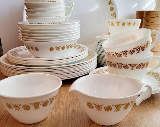 New in Box Vintage Corelle Coordinates Symphony Pattern Set: 12 4 16oz ...
