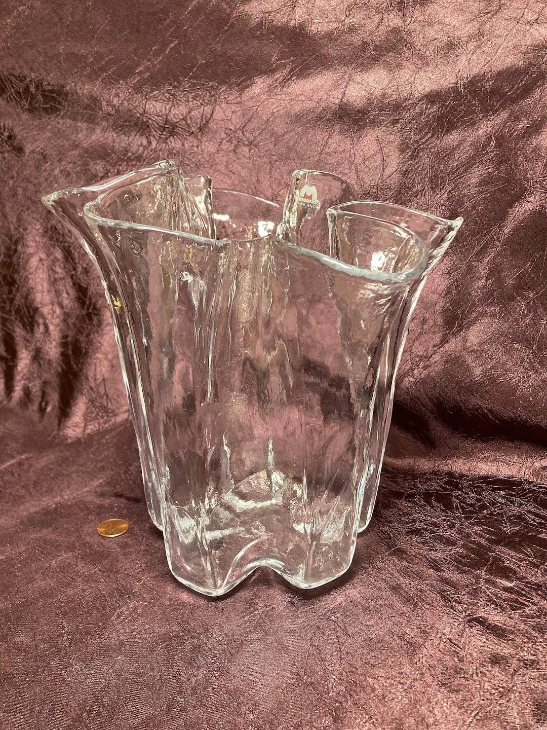 Muurla Art Vase Eva Pattern Finland Flowing Abstract Tag On - Etsy