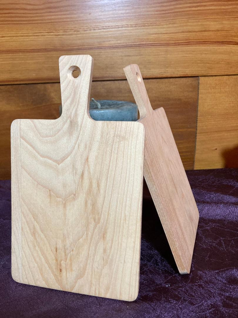 JK Adams Pair 2 Maple Mini Cutting Boards New Never Used Cheese Servers ...