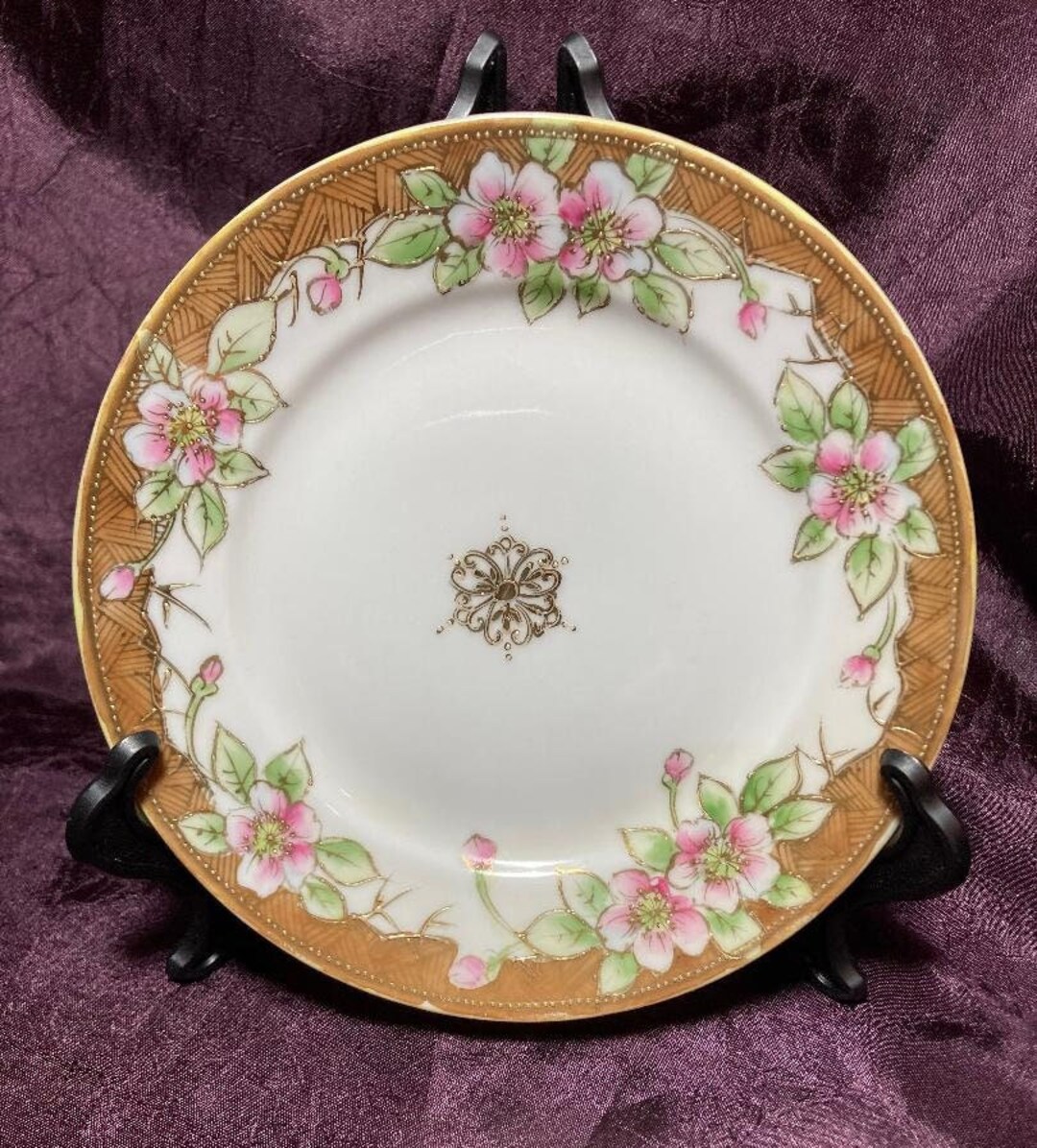 Nippon Nappy Handpainted Gold and Floral Plate 1911 - 1921 - Etsy