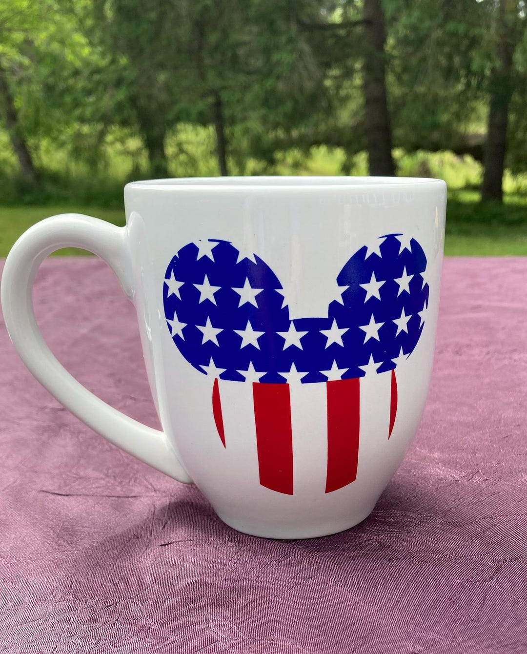 Disney Mickey Mouse Patriotic Red White and Blue Stars and Stripes Mug ...