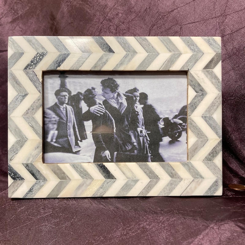 Grey Chevron Frame - Etsy