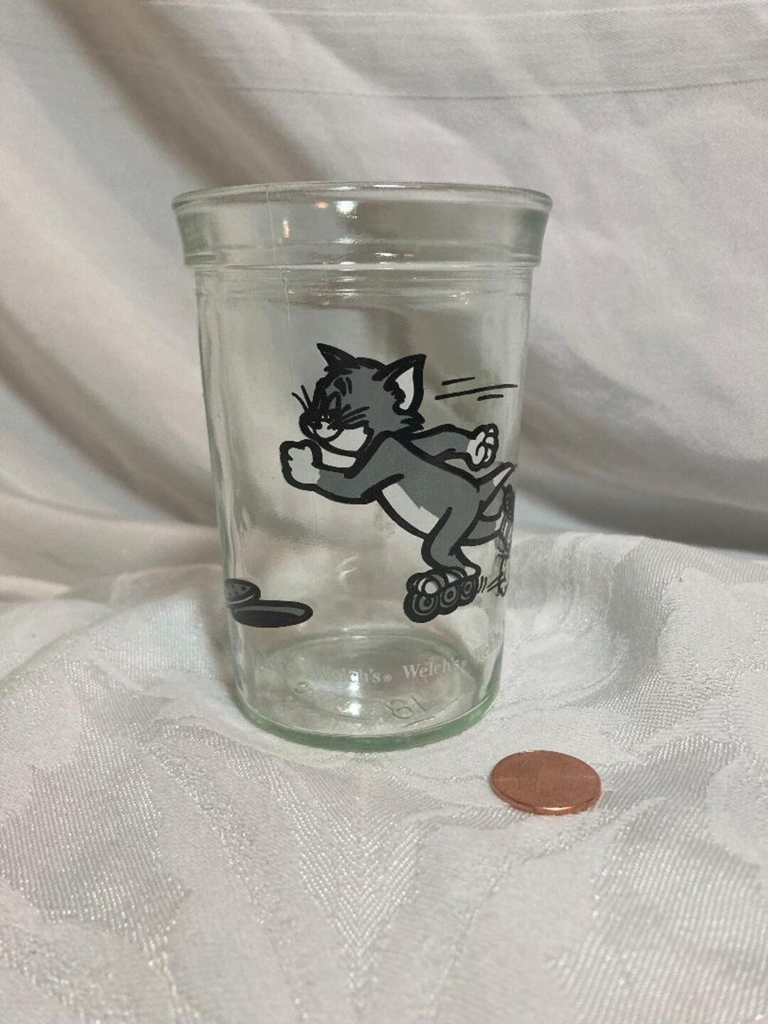Tom and Jerry Juice Glass Rollerskates Welch's Jelly 1990 - Etsy