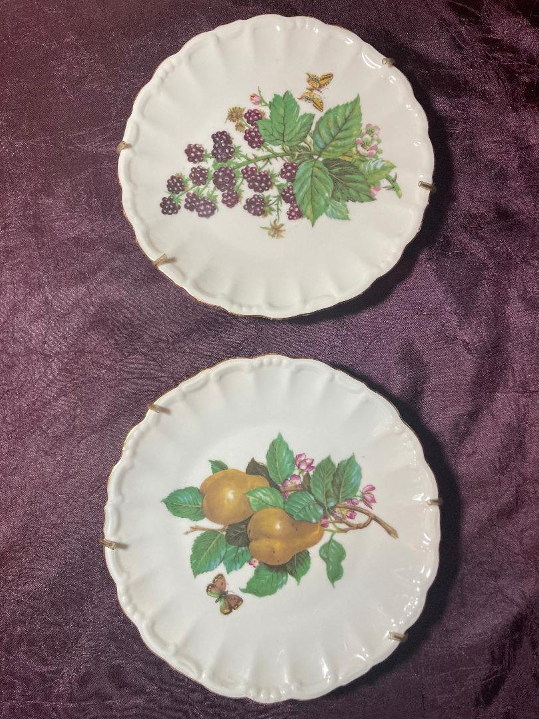 2 Near Mint Condition Golden Crown E & R 1866 Germany Plates for Wall ...