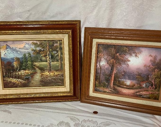 Pair of Original Irene Cafieri Signed Oil Paintings Landscapes Trees ...
