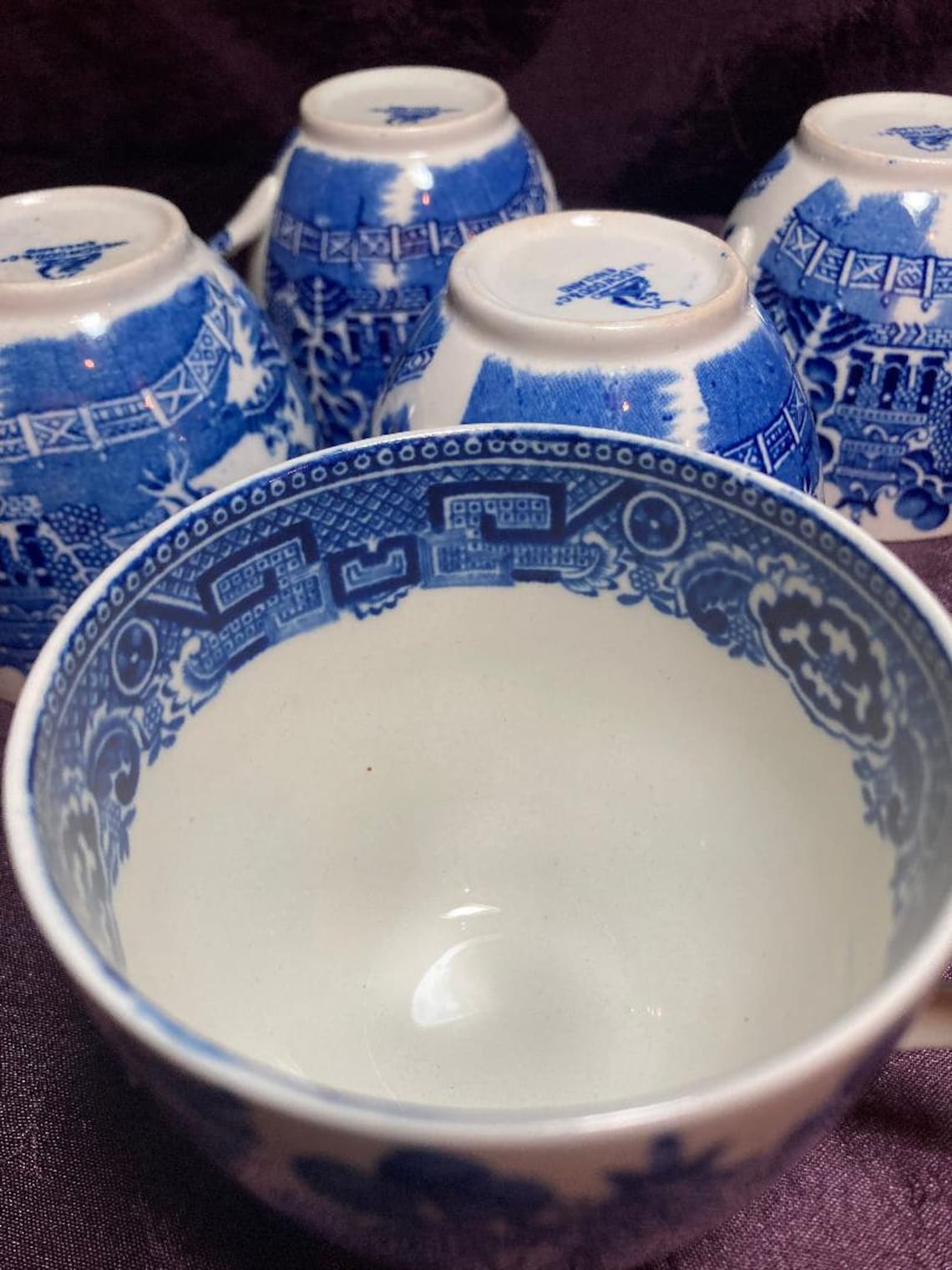 Wedgwood and Co England Unicorn Mark Blue Willow Museum Quality - Etsy