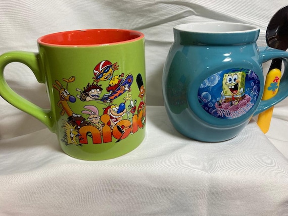 Retro Nickelodeon Sponge Bob Mugs 90s | Etsy