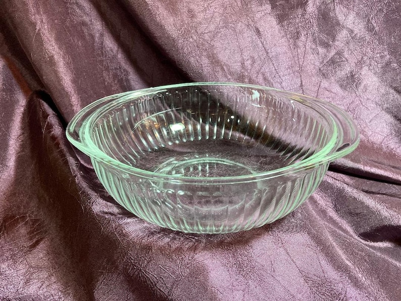 Vintage Pyrex 2 Quart Casserole Clear Ribbed - Etsy