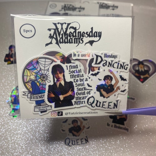 Wednesday Addams Inspired Stickers - Etsy