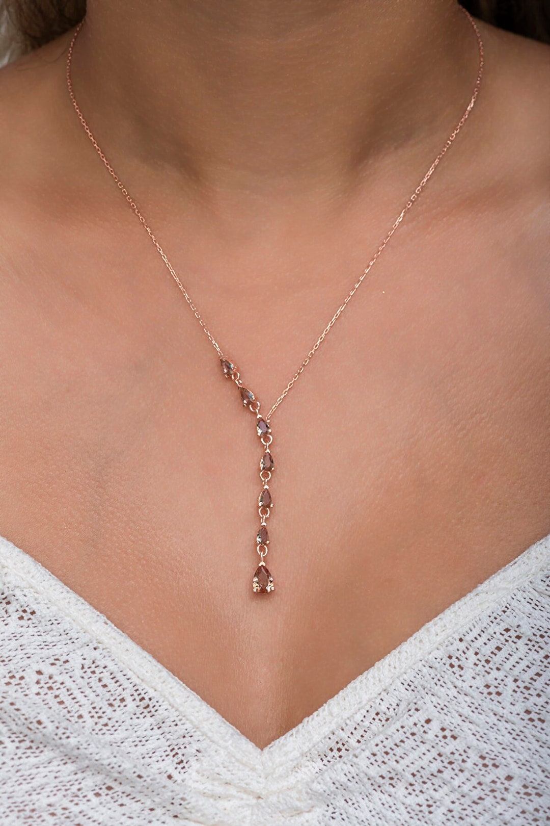 Solid Silver Zultanite Necklace, Rose Gold Zultanite Necklace, Rose ...