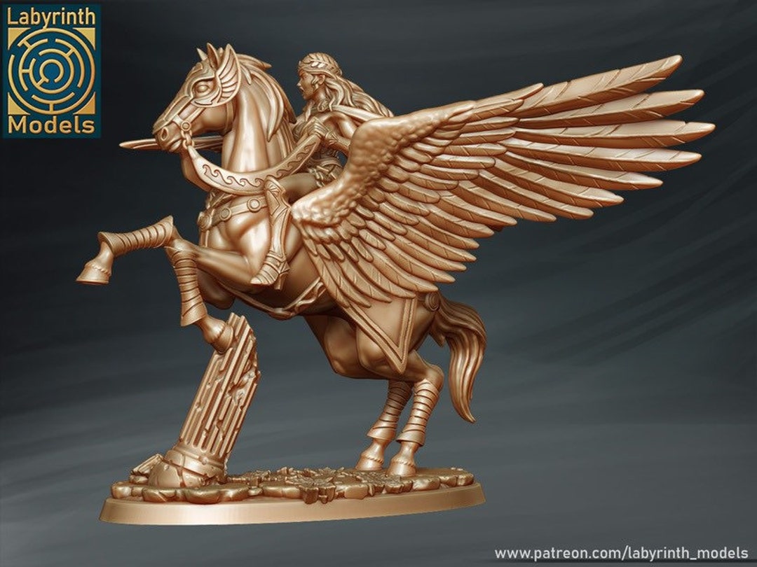Princess Andromeda and Pegasus by Labyrinth Models. - Etsy