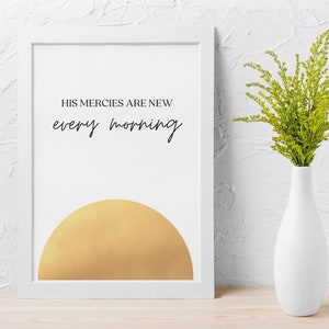 His Mercies Are New Every Morning | Lamentations 3:23 | Bible Wall Art ...